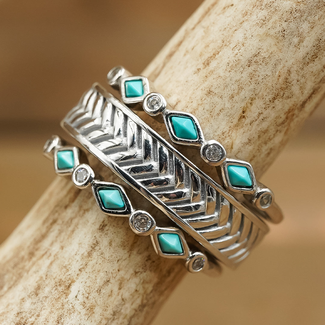 The Herringbone Stacking Band | 6mm Stainless Steel Herringbone Bridal Stacking Band ...