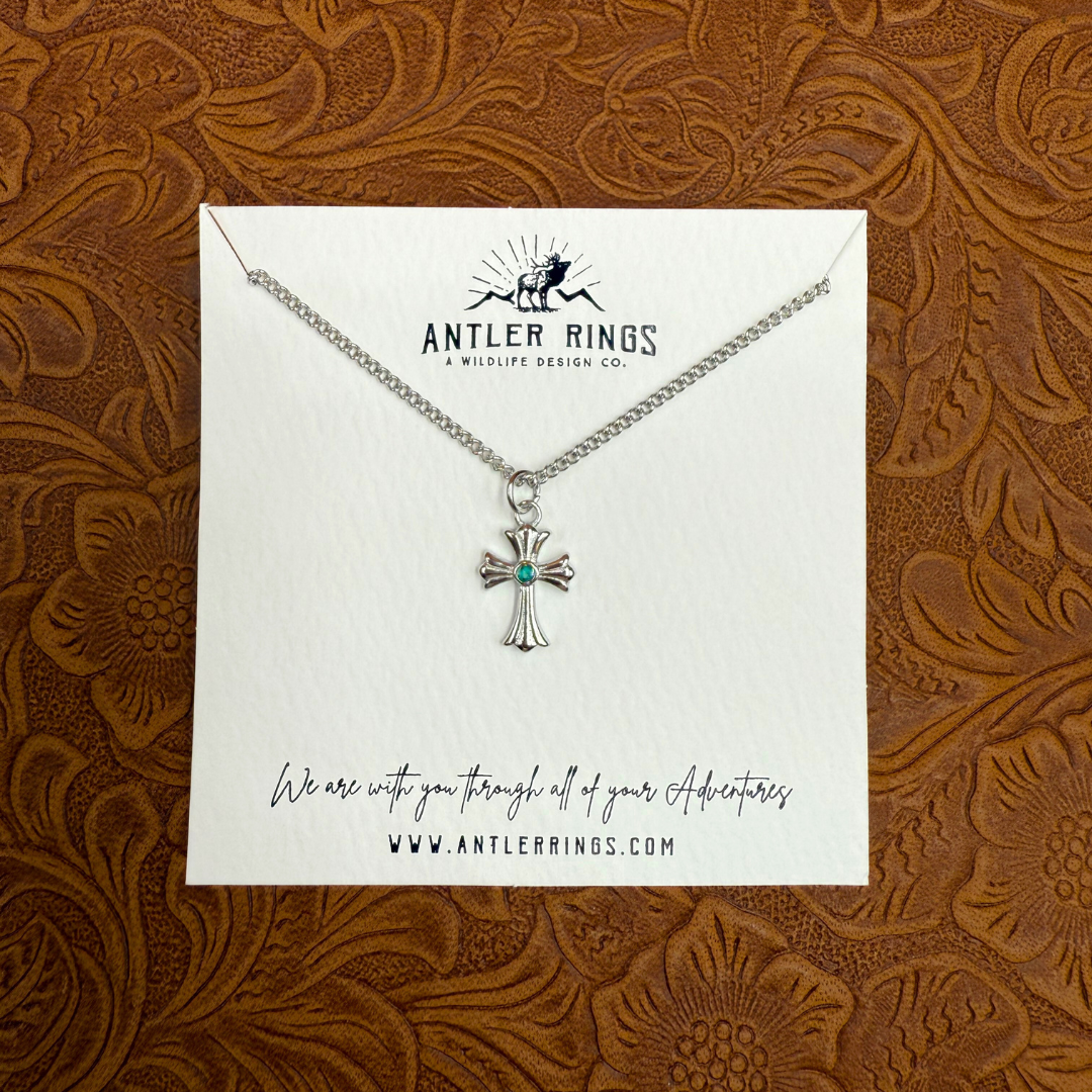 Esther Cross Necklace | Handcrafted Turquoise Jewelry – AntlerRings.com