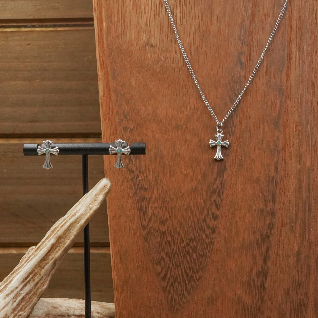 Esther Cross Necklace | Handcrafted Turquoise Jewelry – AntlerRings.com