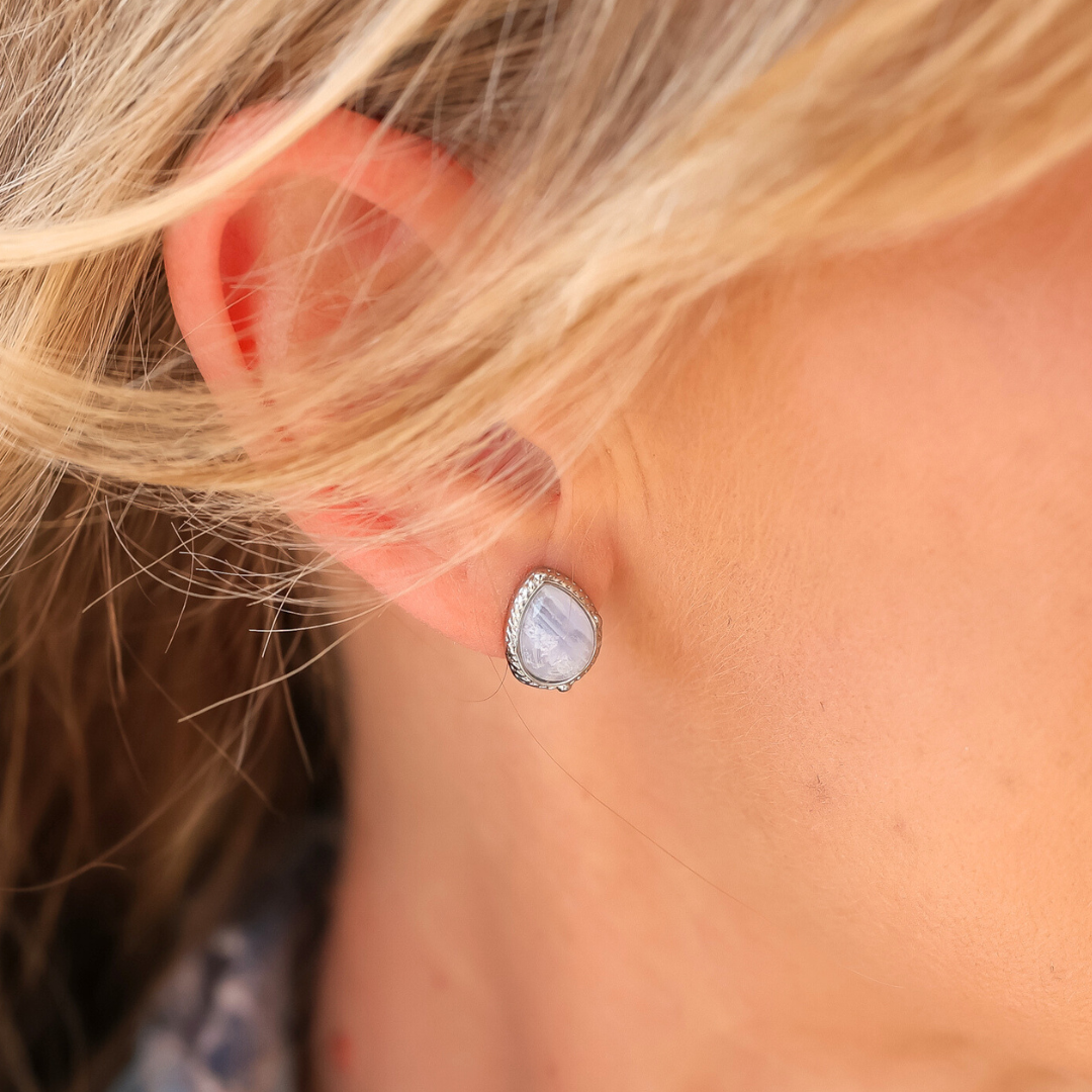 Shay Studs | Handcrafted Turquoise & Agate Accessories – AntlerRings.com