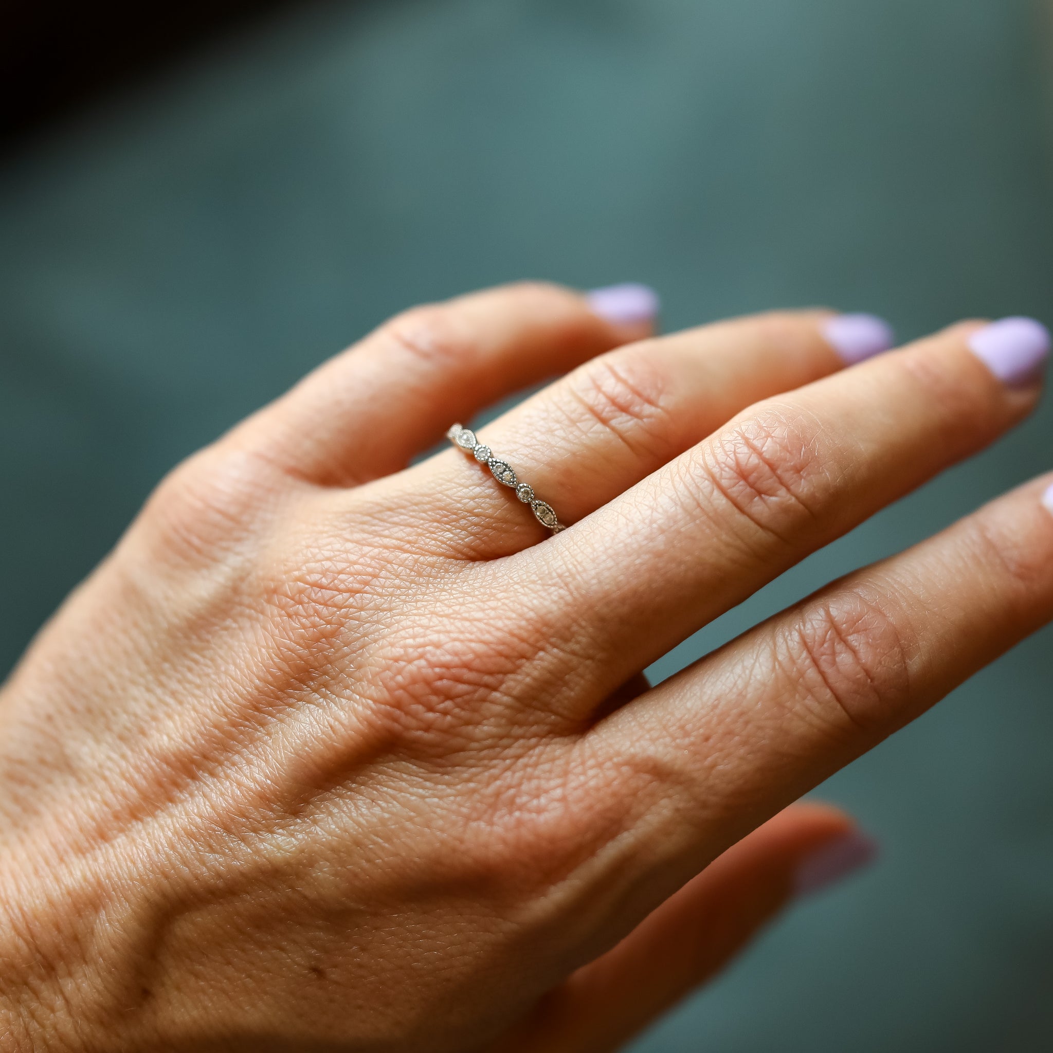 The Vintage Stacking Band | Women's Vintage Cubic Zirconium Stacking ...