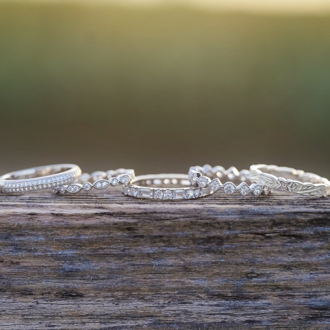 The Vintage Stacking Band | Women's Vintage Cubic Zirconium Stacking ...